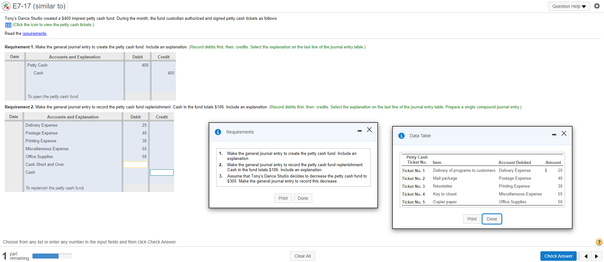 Solved I am so confused how to figure out cash short and | Chegg.com