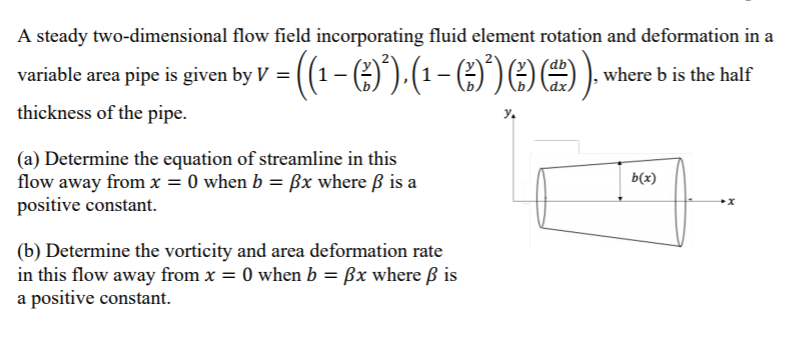 Solved A steady two-dimensional flow field incorporating | Chegg.com