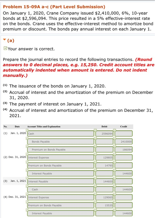 Solved Problem 15-09A a-c (Part Level Submission) On January | Chegg.com