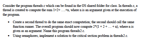 FILE thread.c BELOW: #include #include | Chegg.com