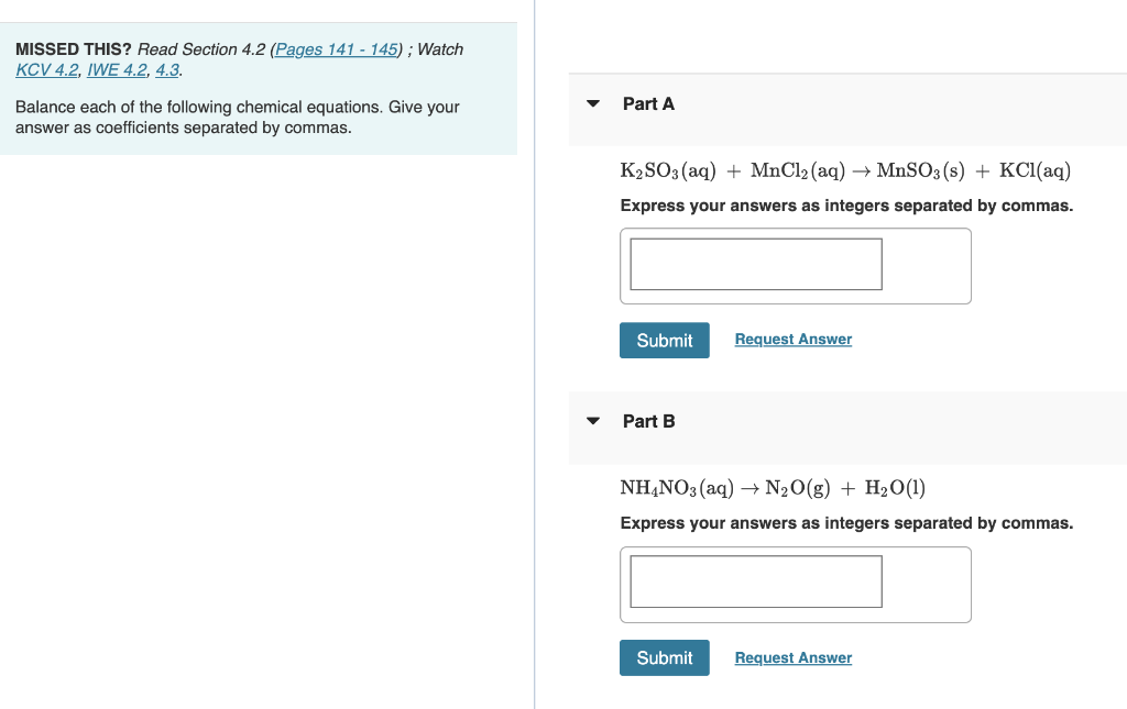Solved MISSED THIS? Read Section 4.2 (Pages 141 - 145); | Chegg.com