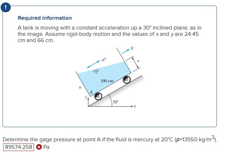 Solved Required information A tank is moving with a constant | Chegg.com