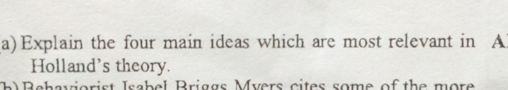 Solved a) Explain the four main ideas which are most | Chegg.com