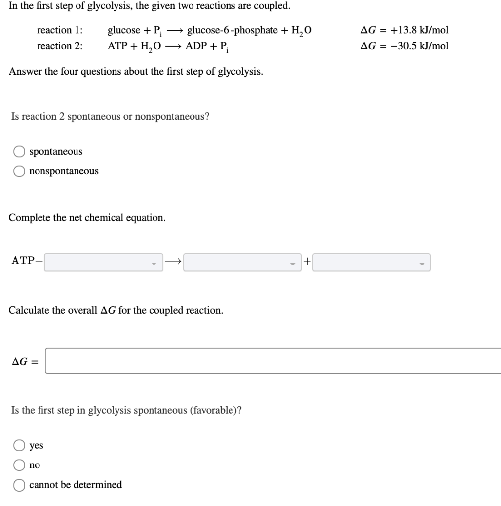 Solved In the first step of glycolysis, the given two | Chegg.com