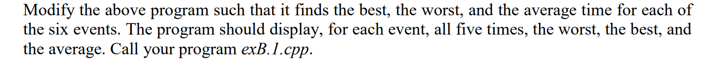 Solved /P9_1.cpp - This program will ask a runner for | Chegg.com