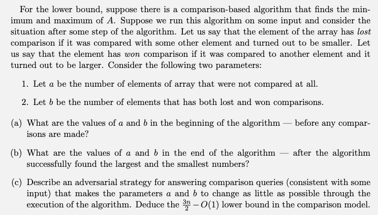 For the lower bound, suppose there is a | Chegg.com