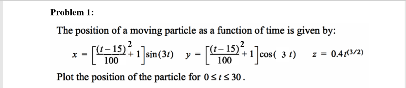 Solved Problem 1 The position ofa moving particle as a | Chegg.com