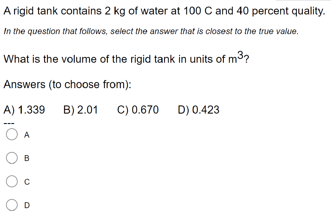 Solved A rigid tank contains 2 kg of water at 100 C and 40 | Chegg.com