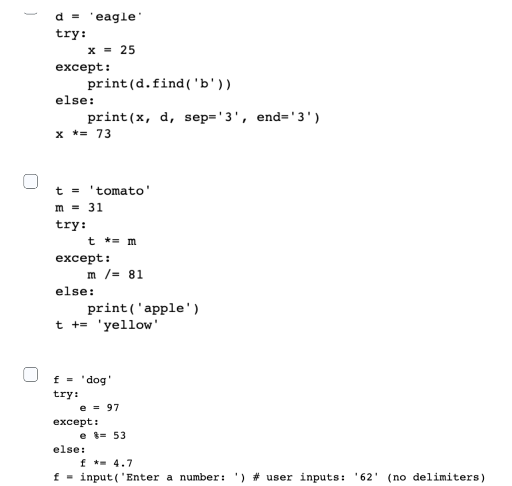 Solved Which of the following programs will execute | Chegg.com