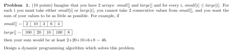 Solved Problem 1. (10 points) Imagine that you have 2 | Chegg.com