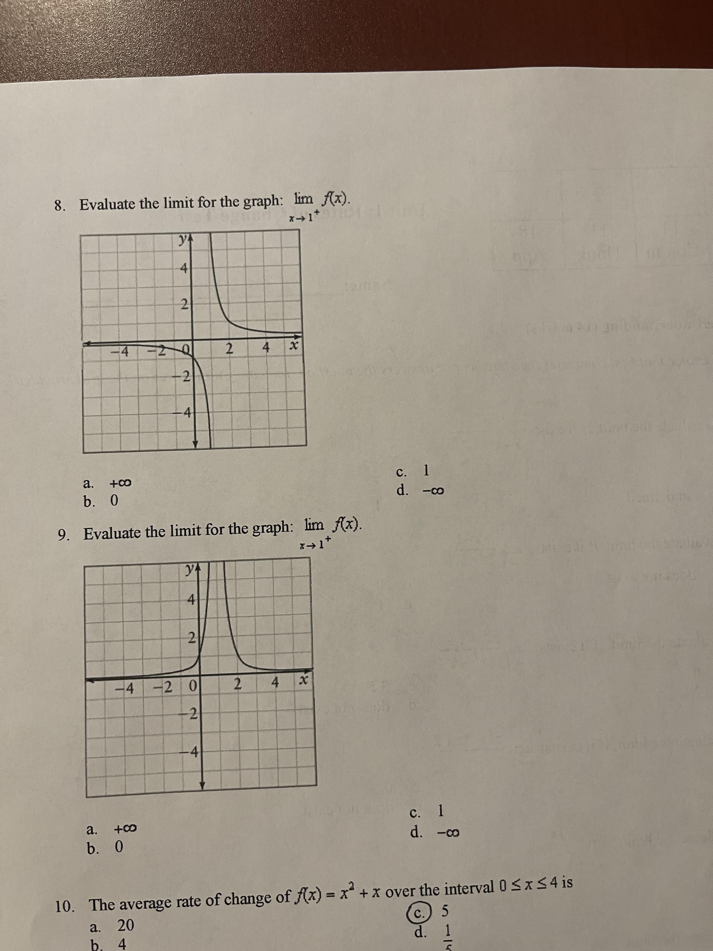 Solved Q.9 calculus test grade 12 Ontario virtual school | Chegg.com
