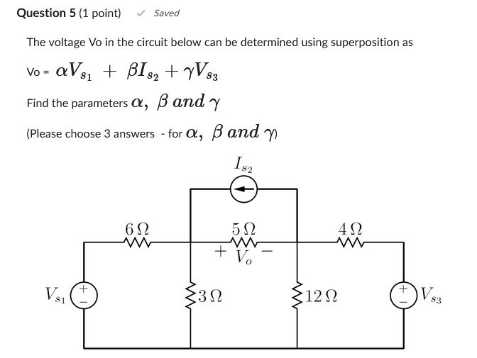 Solved The voltage V0 in the circuit below can be determined | Chegg.com