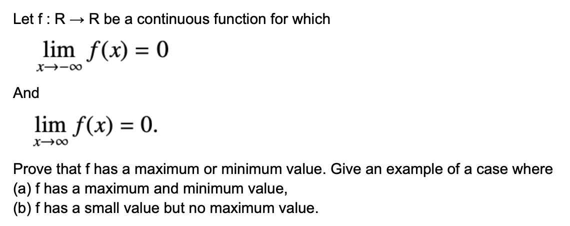 Solved Let f:R→R ﻿be a continuous function for | Chegg.com