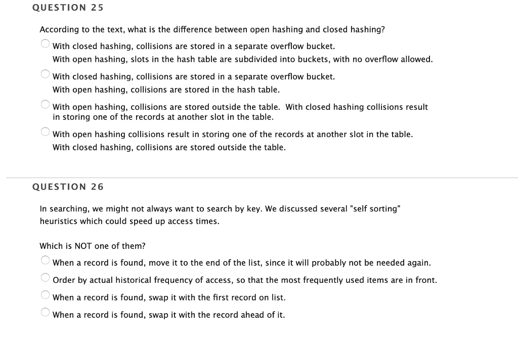 Solved QUESTION 22 What is Key Sorting? An external sorting | Chegg.com