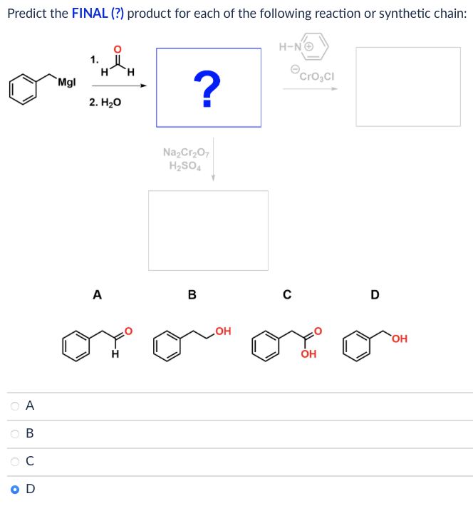Solved Predict the FINAL (?) product for each of the | Chegg.com