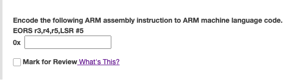 Encode the following ARM assembly instruction to ARM | Chegg.com Encode the following ARM assembly instruction to ARM | Chegg.com