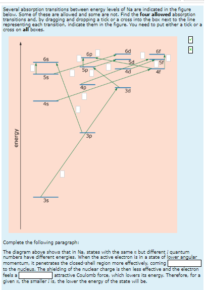 Solved Several absorption transitions between energy levels | Chegg.com