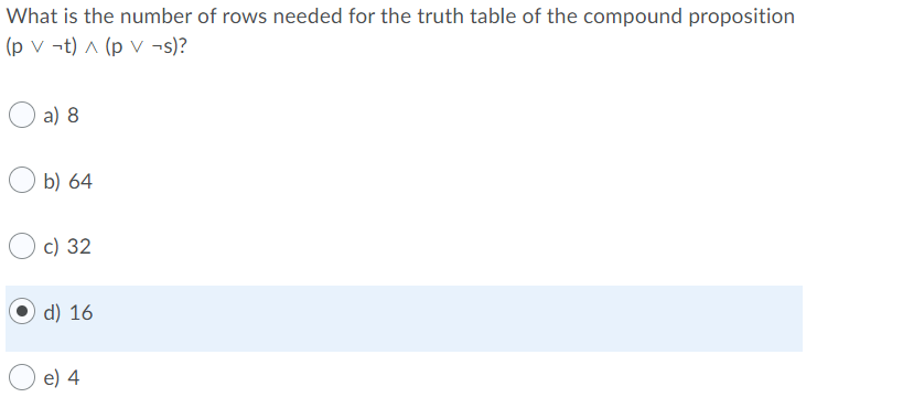 Solved What is the number of rows needed for the truth table | Chegg.com
