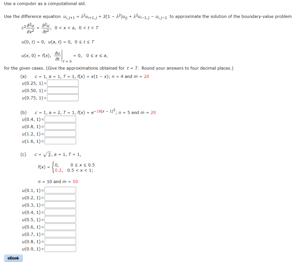 Solved Use a computer as a computational aid. Use the | Chegg.com