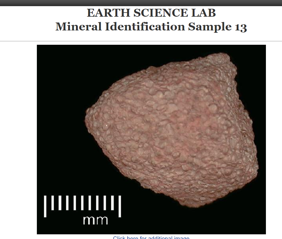 Solved EARTH SCIENCE LAB Mineral Identification Sample 12 mm | Chegg.com
