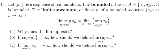 Solved 5. Let (an) be a sequence of real numbers. It is | Chegg.com