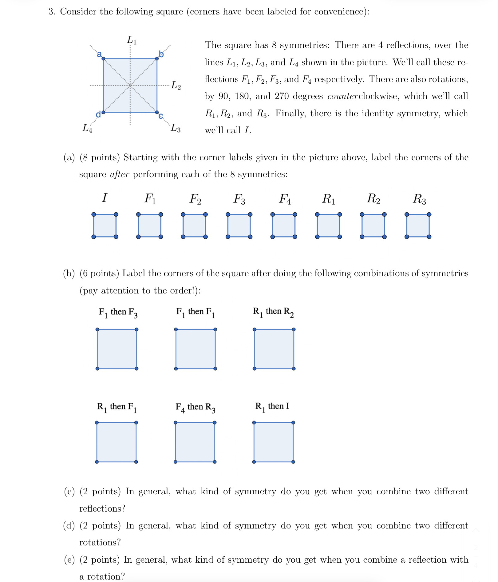 Solved Consider the following square (corners have been | Chegg.com