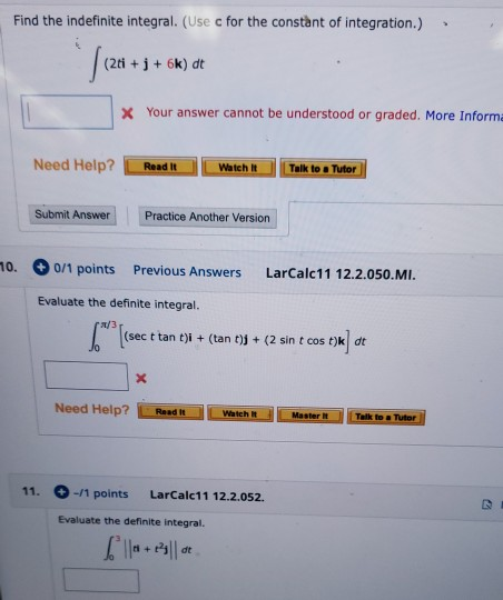 Solved Find the indefinite integral. (Use c for the constant | Chegg.com