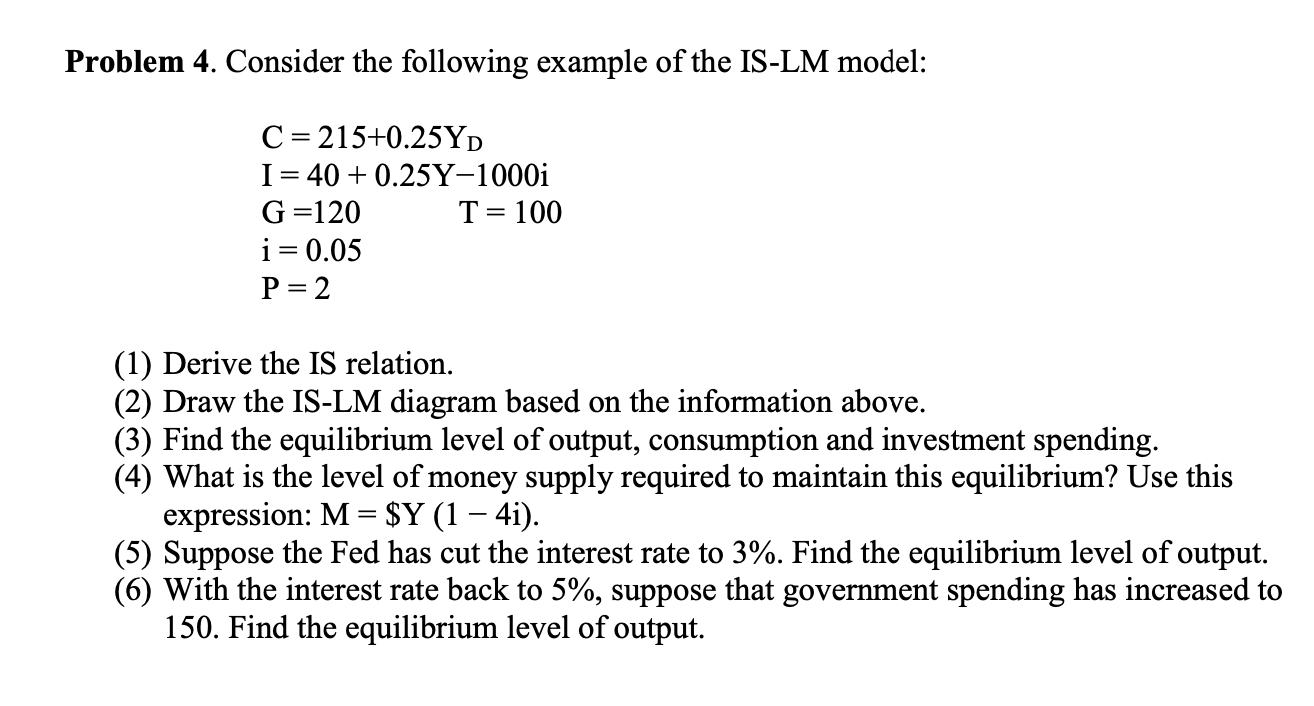 Solved Problem 4. Consider the following example of the | Chegg.com