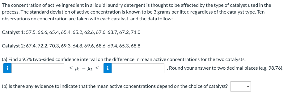 Solved The concentration of active ingredient in a liquid | Chegg.com