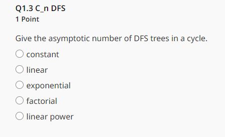 Solved Q1 Number of DFS/BFS tress 6 Points A complete graph | Chegg.com