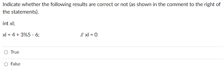 Solved Indicate whether the following results are correct or | Chegg.com