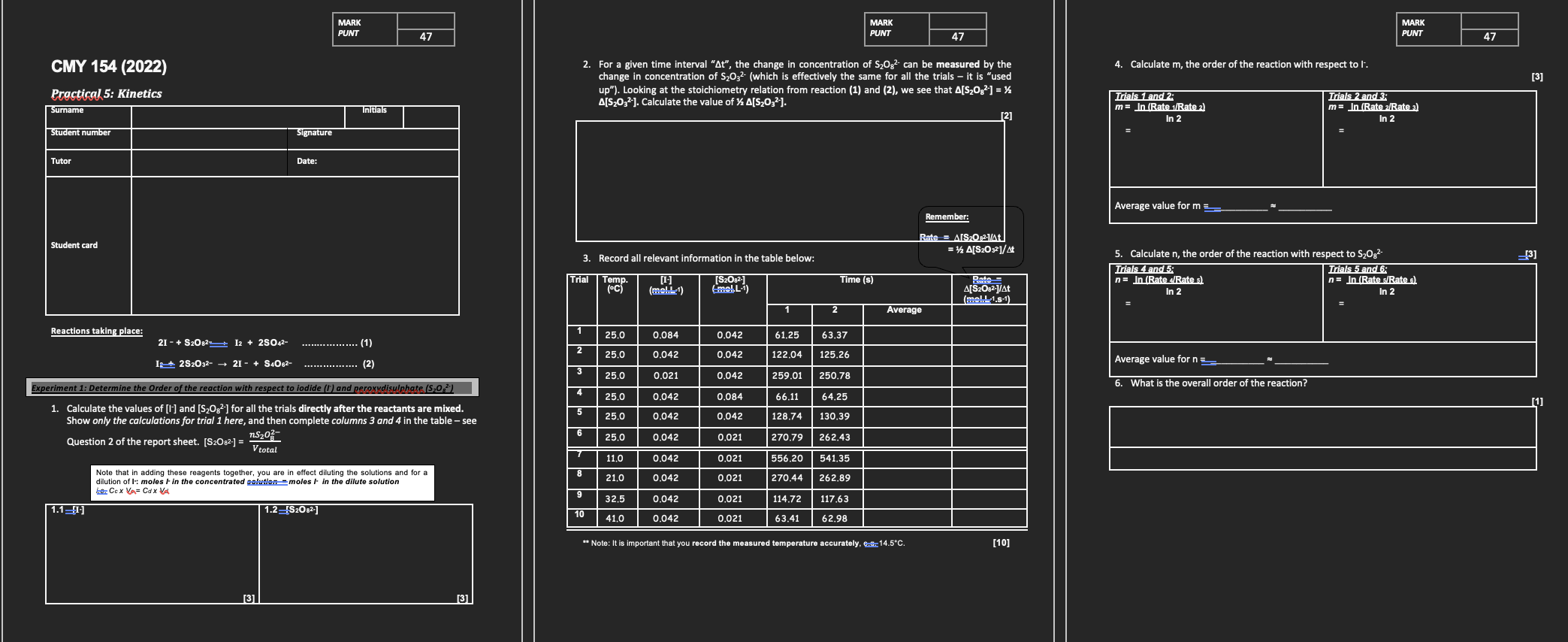 MARK PUNT MARK PUNT MARK PUNT 47 47 47 CMY 154 (2022) | Chegg.com