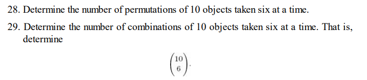 Solved 28. Determine the number of permutations of 10 | Chegg.com