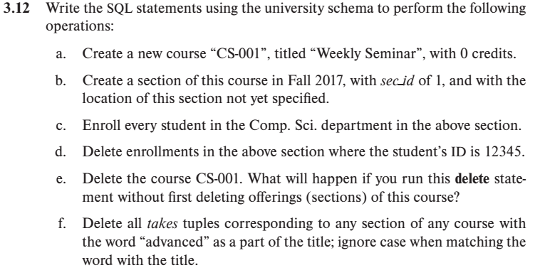 Solved takes ID course id sec id semester year grade student | Chegg.com