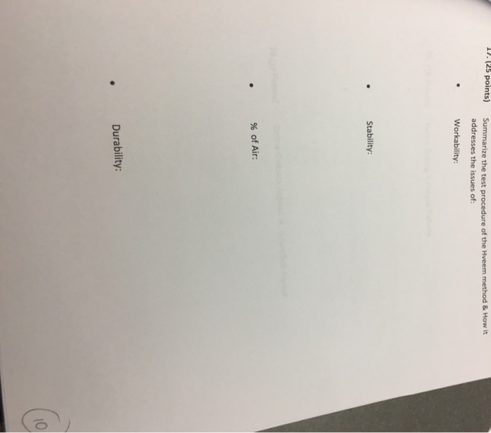 Solved Summarize the test procedure of the Hveem method & | Chegg.com