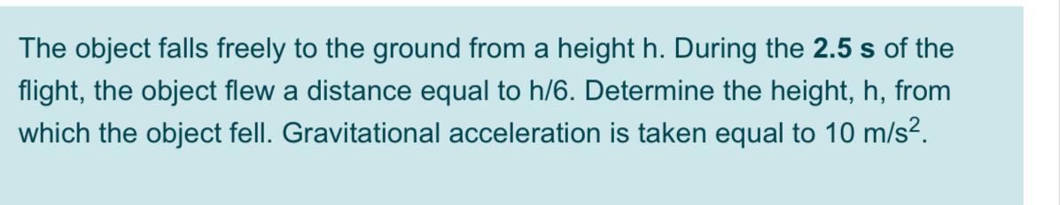 Solved The object falls freely to the ground from a height | Chegg.com