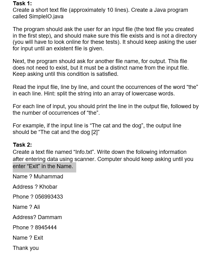 Solved Task 1: Create a short text file (approximately 10 | Chegg.com
