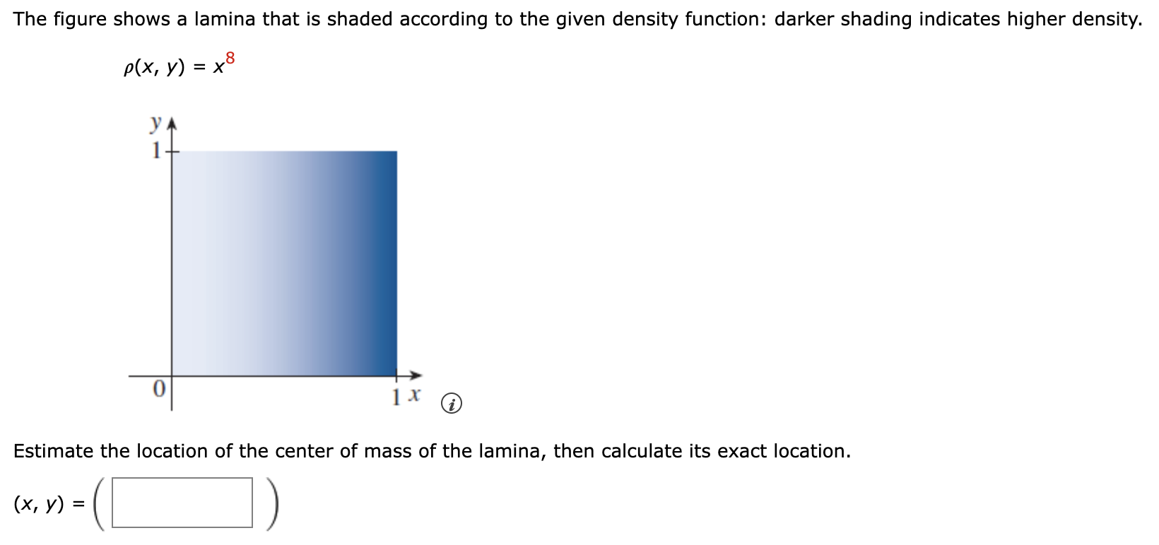 Solved The figure shows a lamina that is shaded according to | Chegg.com