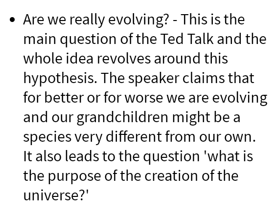 Solved • Are we really evolving? - This is the main question | Chegg.com