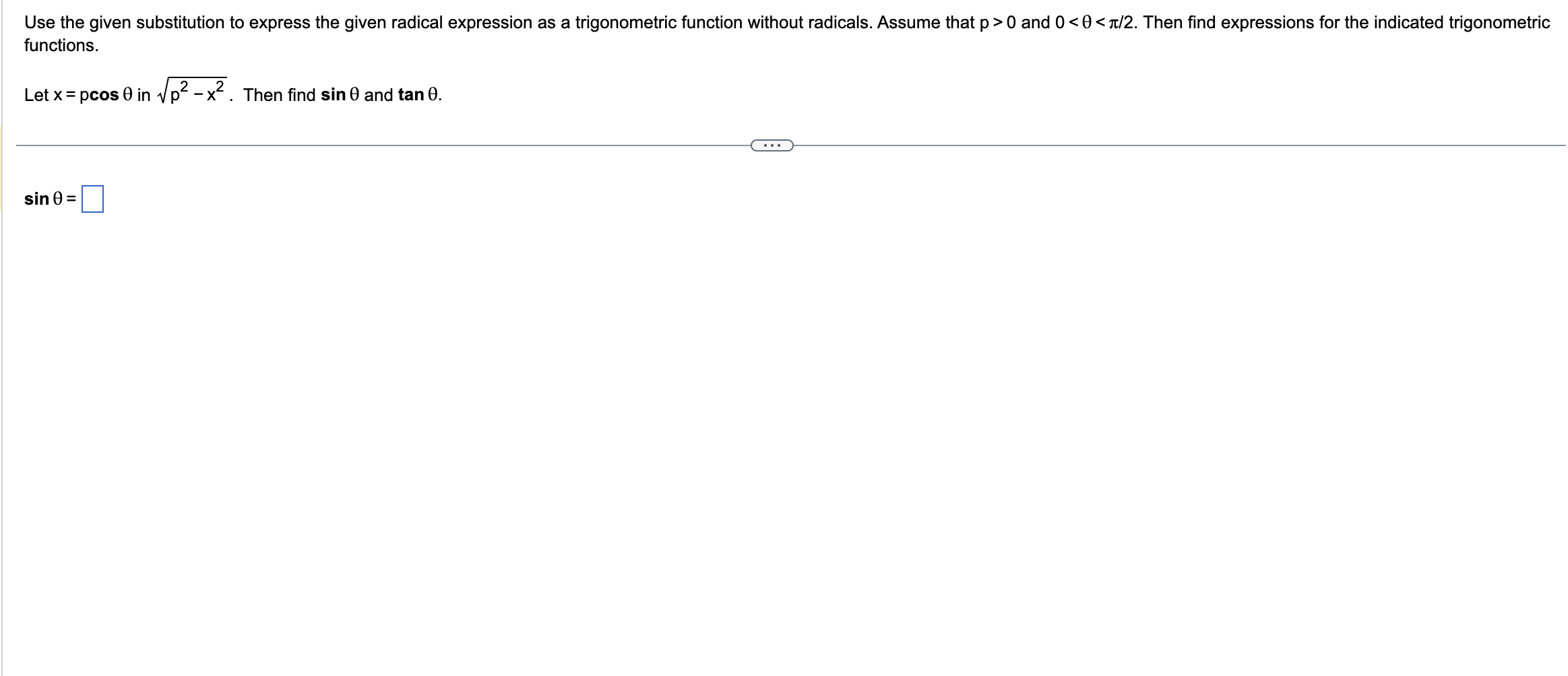 Solved Use the given substitution to express the given | Chegg.com