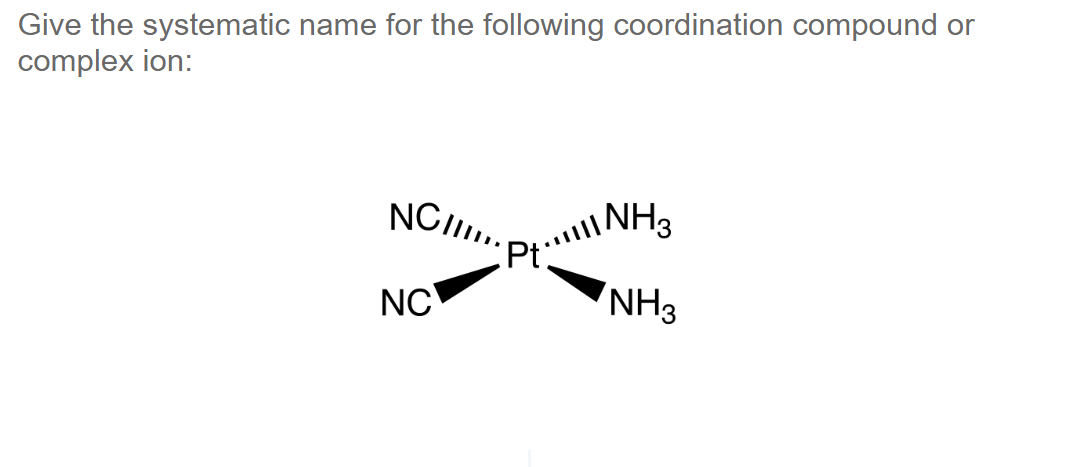 Solved Give The Systematic Name For The Following