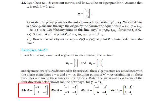 Solved 23. Let A be a (2 x 2) constant matrix, and let (a, | Chegg.com