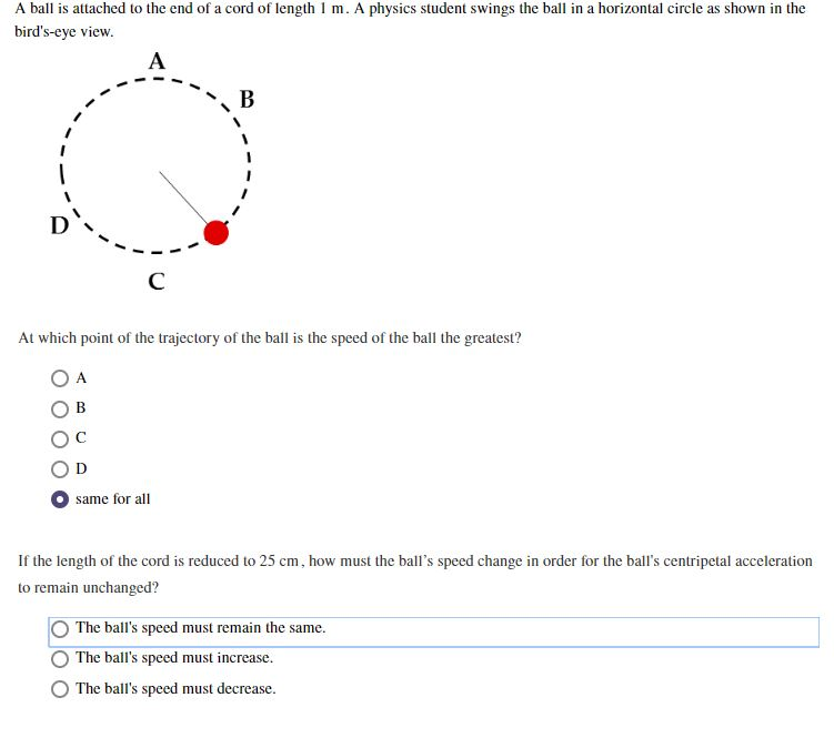 Solved A ball is attached to the end of a cord of length 1 | Chegg.com