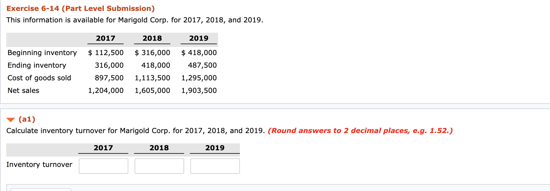 Solved Exercise 6-14 (Part Level Submission) This | Chegg.com