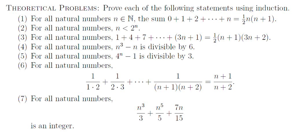 Solved THEORETICAL PROBLEMS: Prove each of the following | Chegg.com