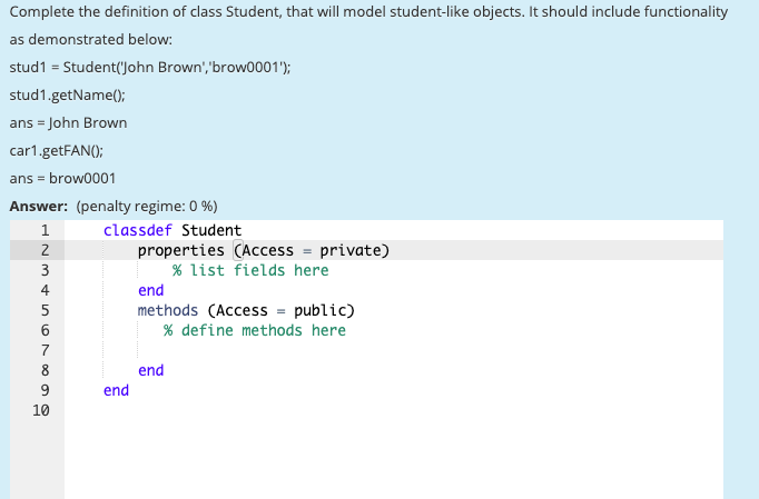Solved Complete the definition of class Student, that will | Chegg.com