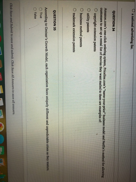 Solved QUESTION 34 Amazon.com's one-click ordering system, | Chegg.com