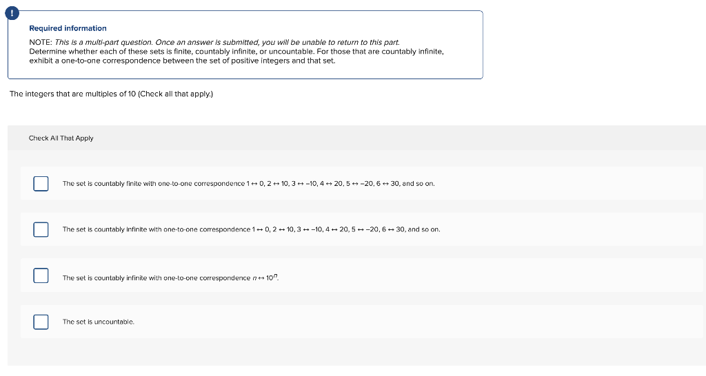 Solved Required information NOTE: This is a multi-part | Chegg.com