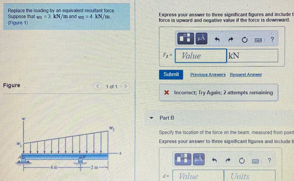 Solved Replace the loading by an equivalent resultant force. | Chegg.com