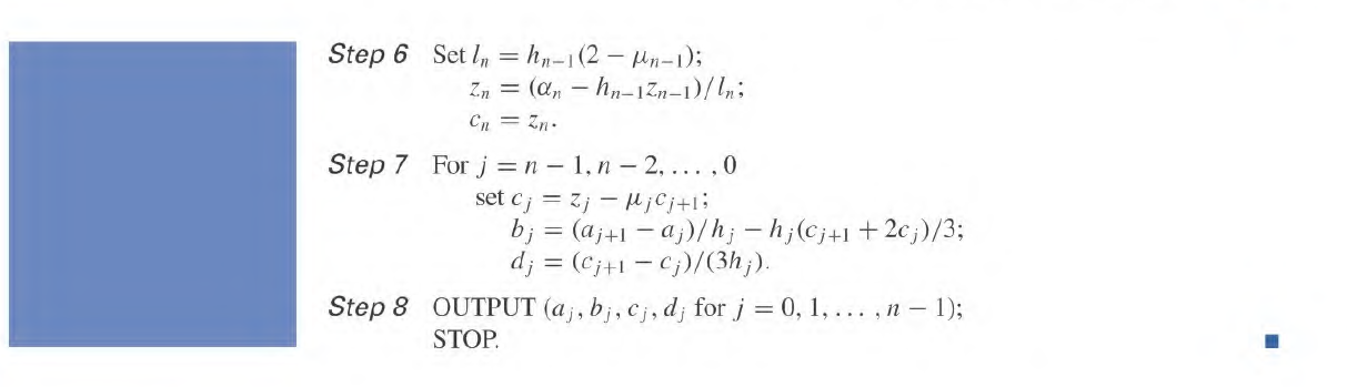 Solved ALGORITHM 3.5 = = Clamped Cubic Spline To construct | Chegg.com